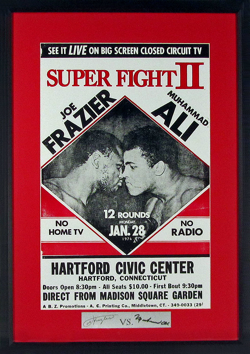 Muhammad Ali Vs Joe Frazier Poster